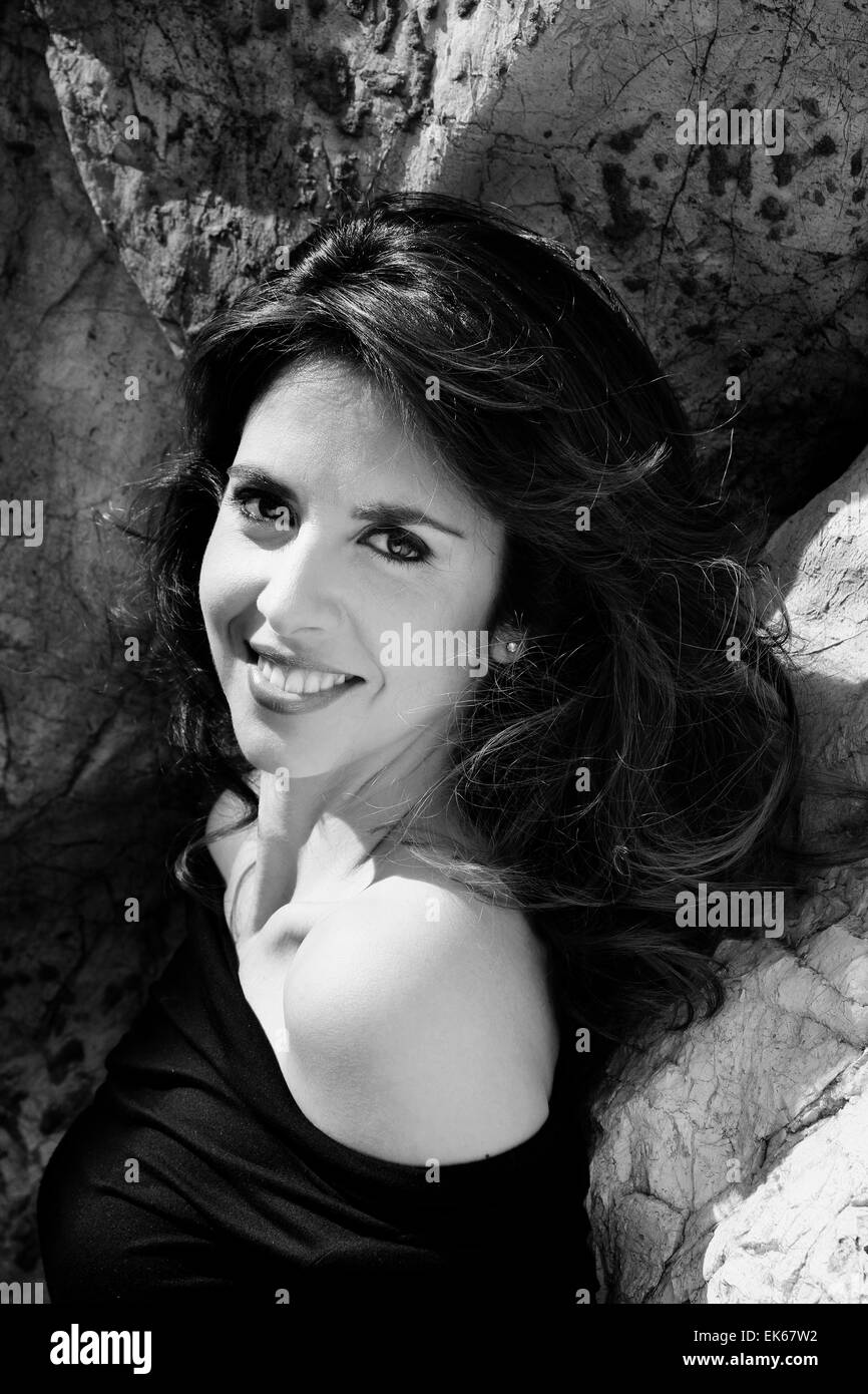 Italy, Sicily, smiling woman's portrait Stock Photo - Alamy