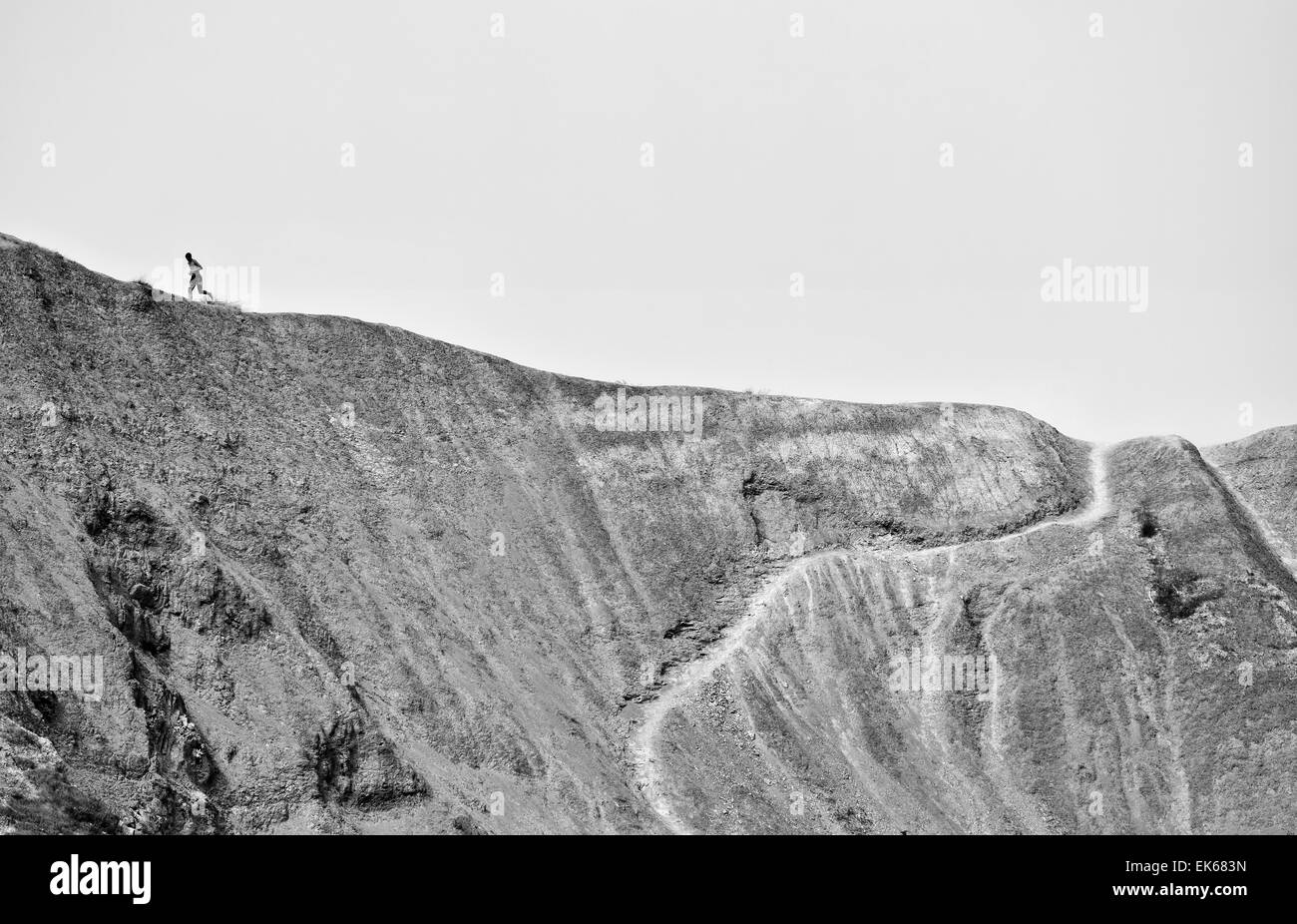 Malta Island, young man jogging at Gnejna Bay Stock Photo - Alamy