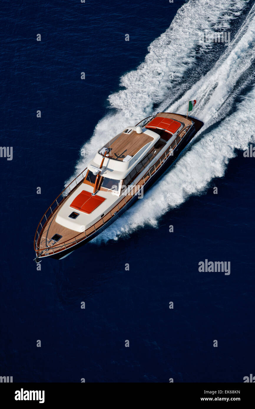 Italy, Lazio, Fiumicino, Tirrenian sea, Morgan 70' Lobster luxury yacht ...