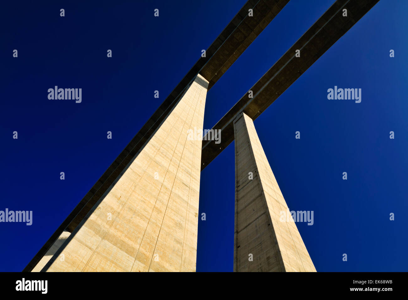 Italy, Sicily, Messina province, highway flyover concrete pillars Stock ...