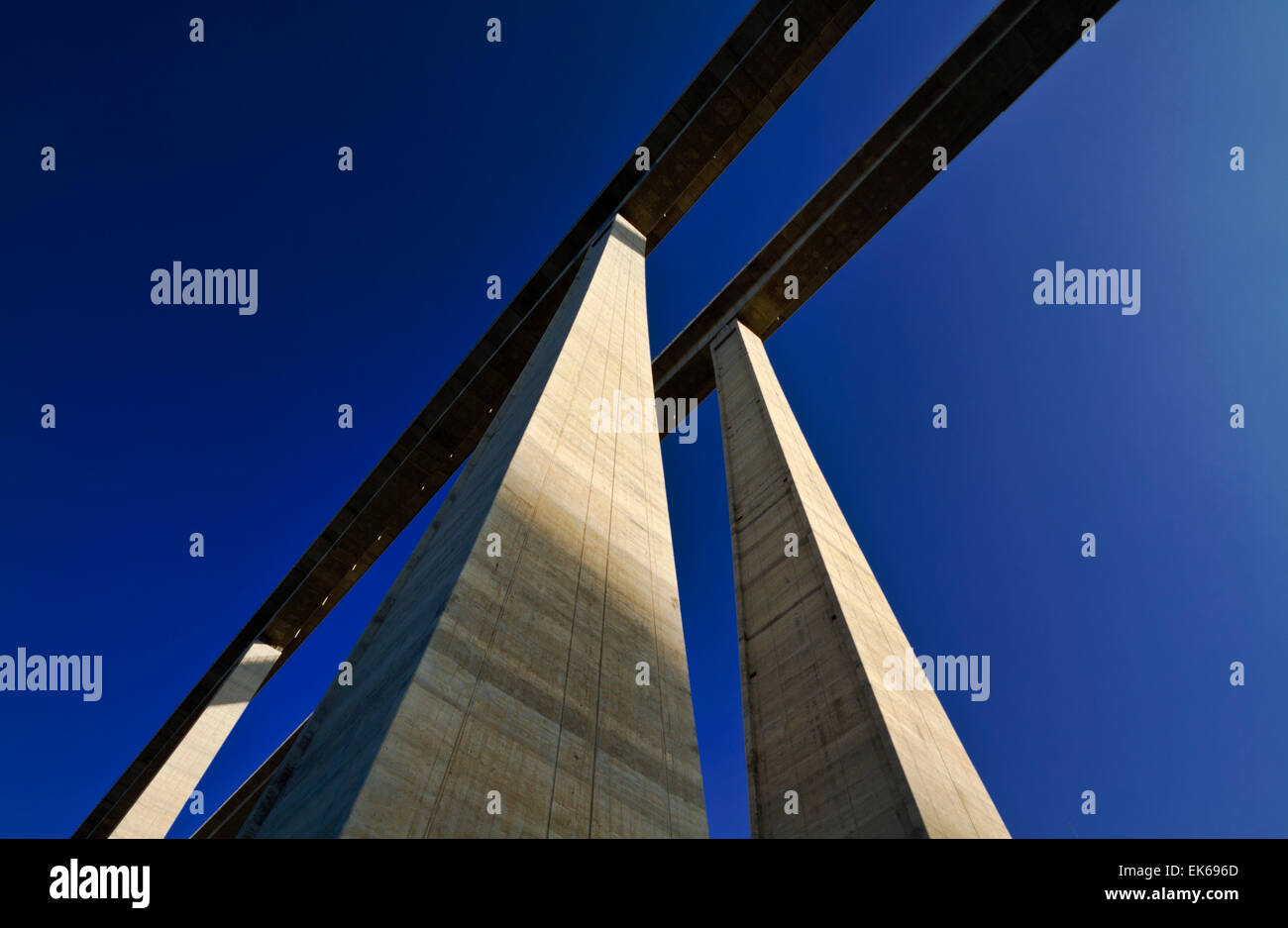 Italy, Sicily, Messina province, highway flyover concrete pillars Stock ...