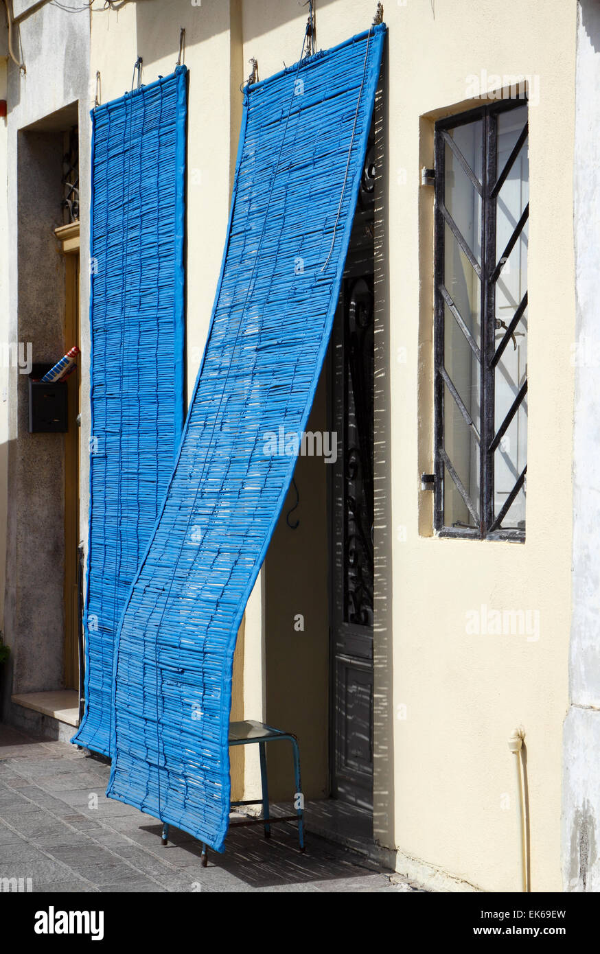 Malta Island, Marsaxlokk, tipical maltese old house facade with colored ...
