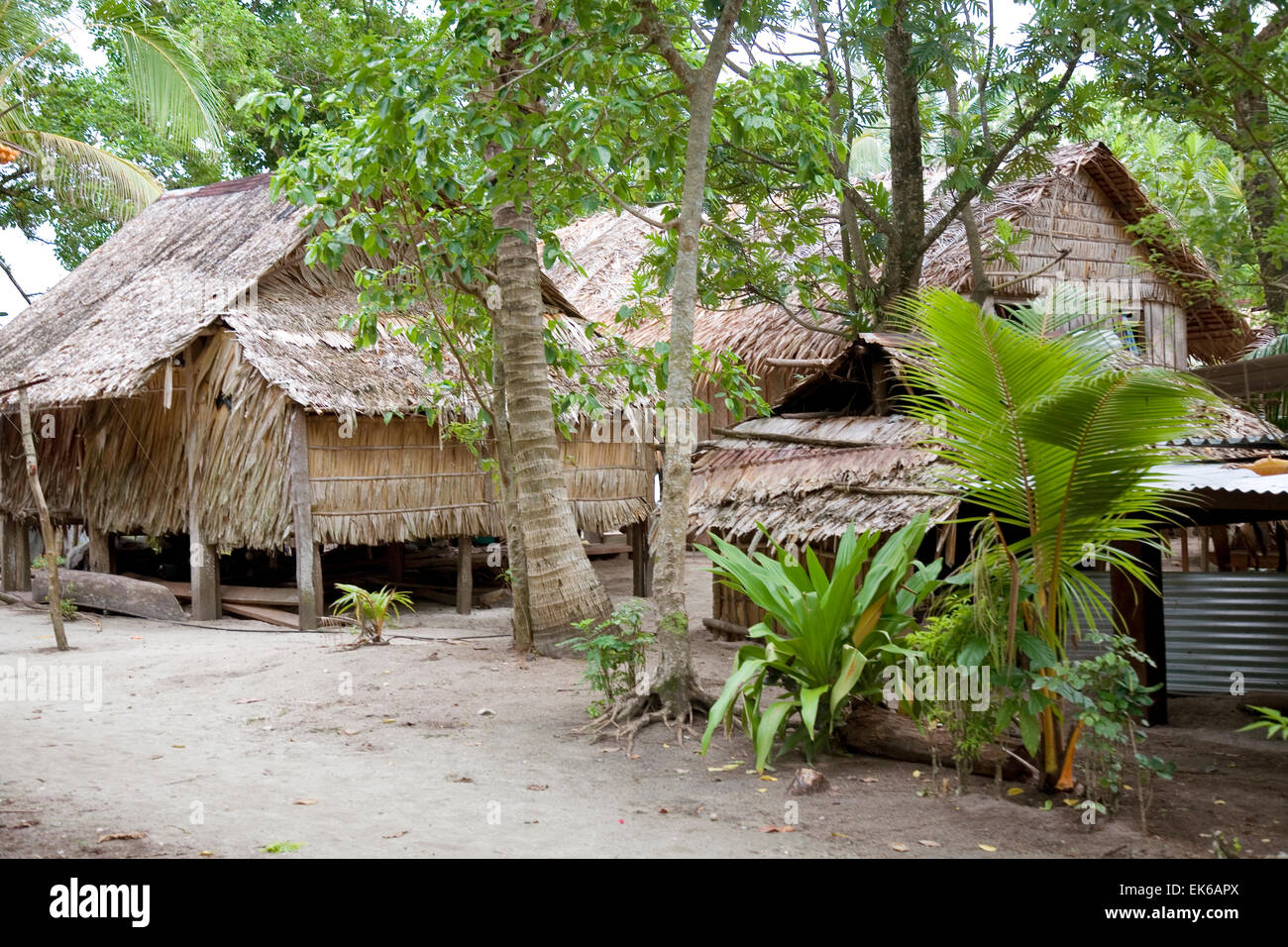Housing on the more remote of the Solomon Islands remains traditional ...