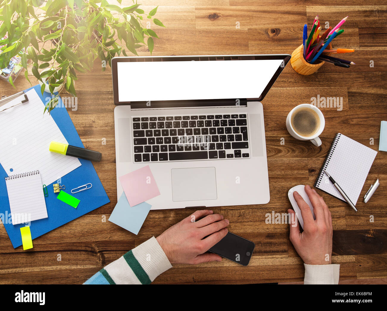 Office workplace with notebook hi-res stock photography and images - Alamy