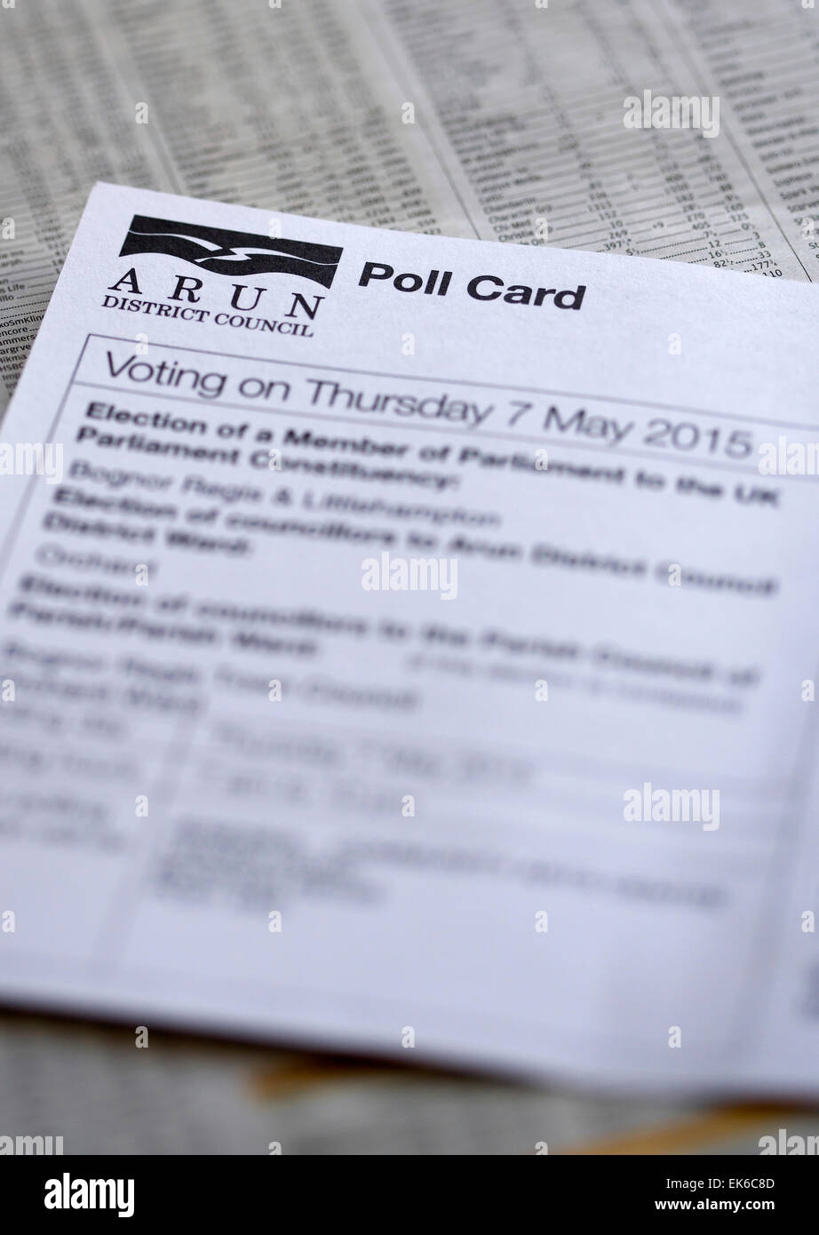 Notice of election card hi-res stock photography and images - Alamy