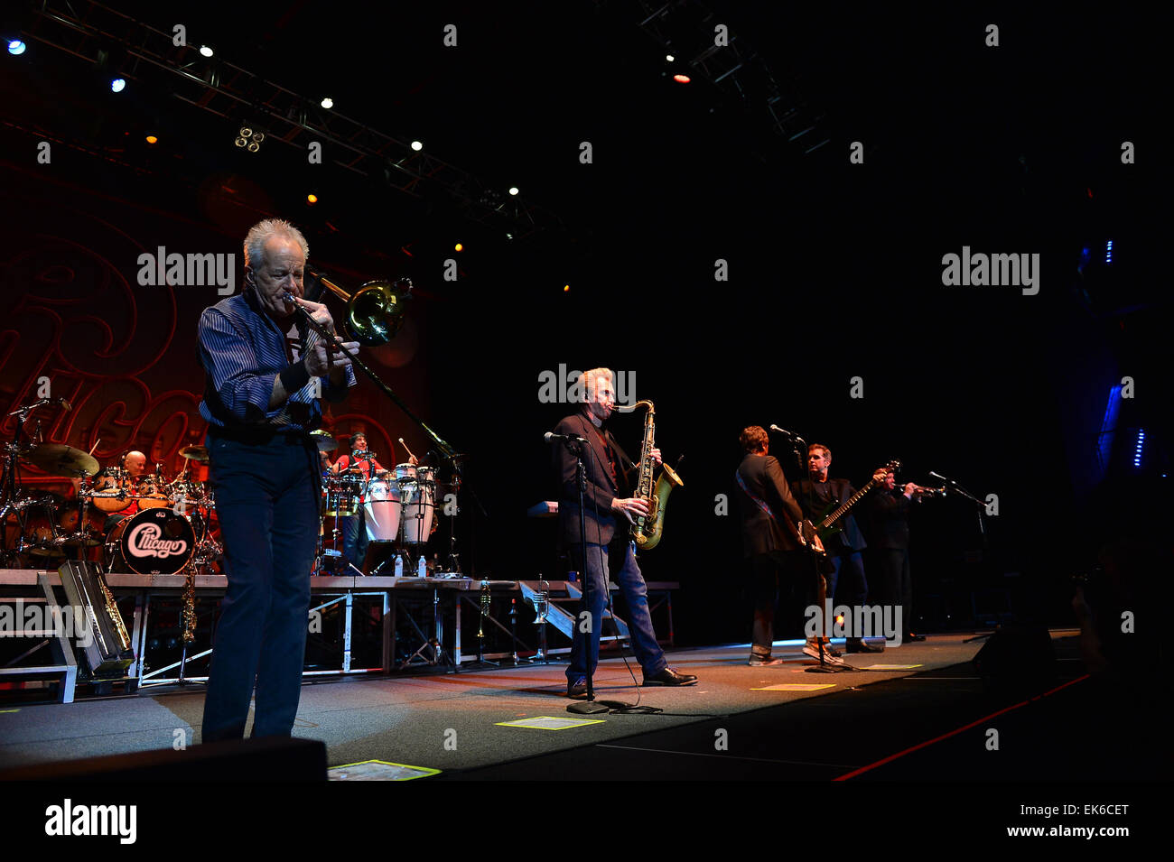 Chicago performing live in concert at Hard Rock Live! in the Seminole ...