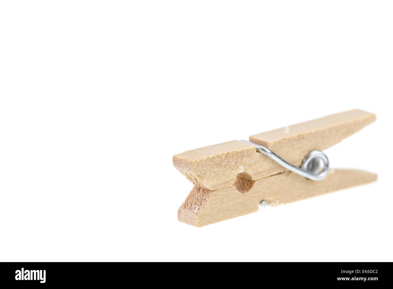 Wooden clothes pin isolated on white background Stock Photo - Alamy