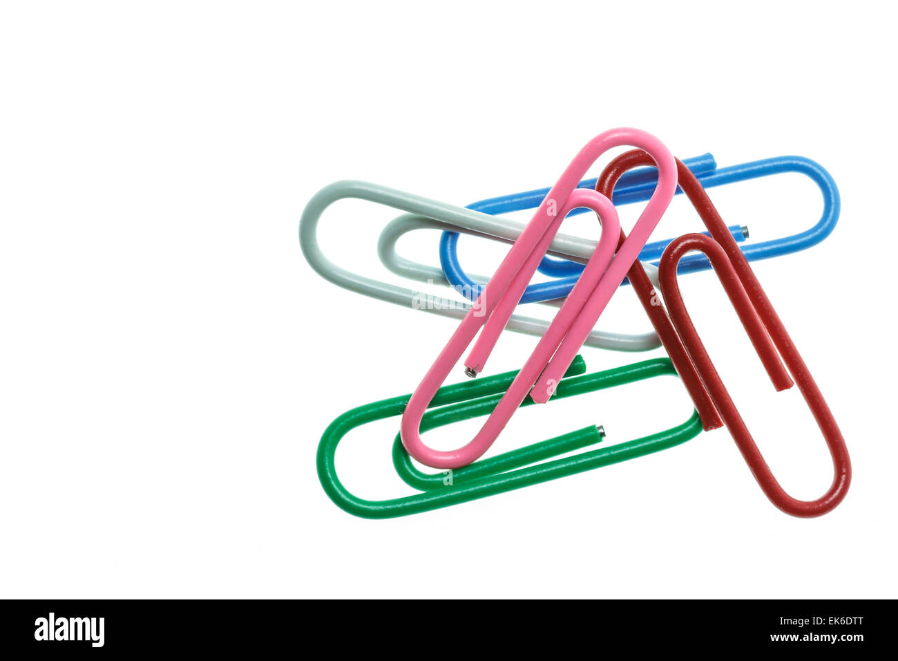 Macro paper clip isolated on white background Stock Photo - Alamy