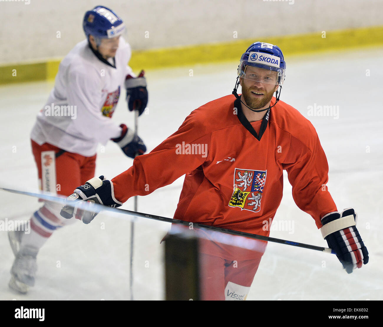 Jiri Novotny pictured during the training of Czech National Hockey Team ...