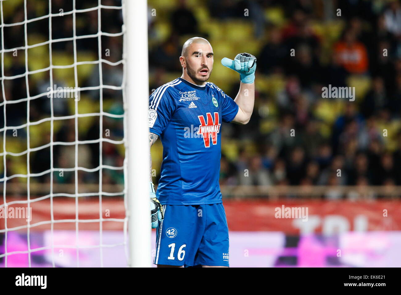 Stephane Ruffier - 03.04.2015 - Monaco/Saint Etienne - 31e journee ...
