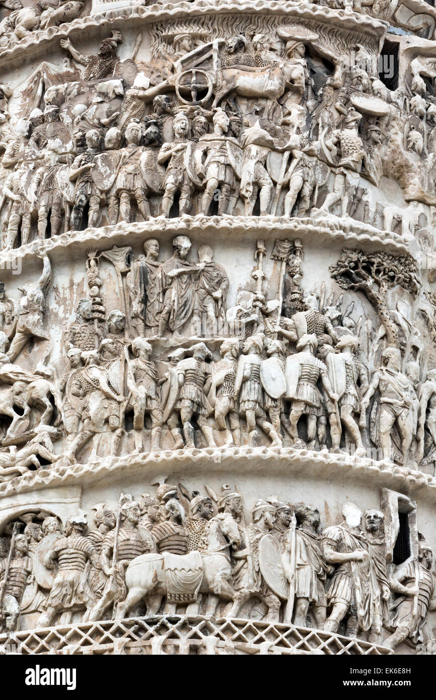 Rome, Italy. Detail of Trajan's Column Stock Photo - Alamy