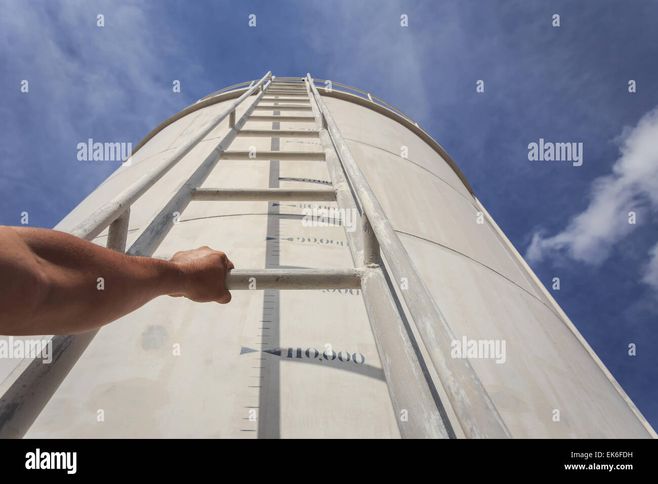 Ladder for climbing up storage tank hi-res stock photography and images ...