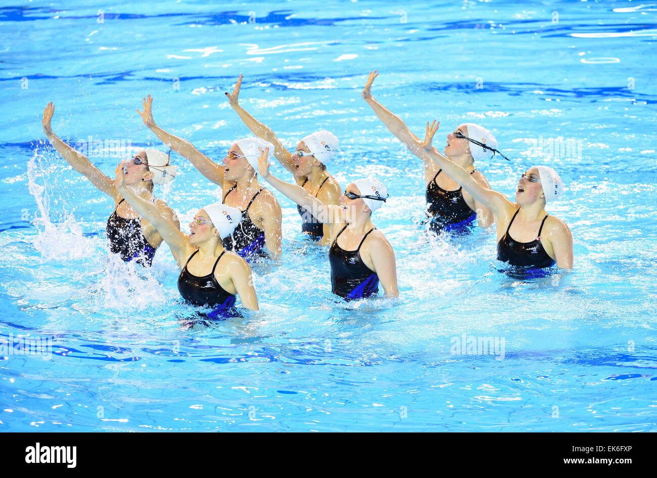L'equipe de France Natation Synchronisee - 02.04.2015 - Championnats de ...