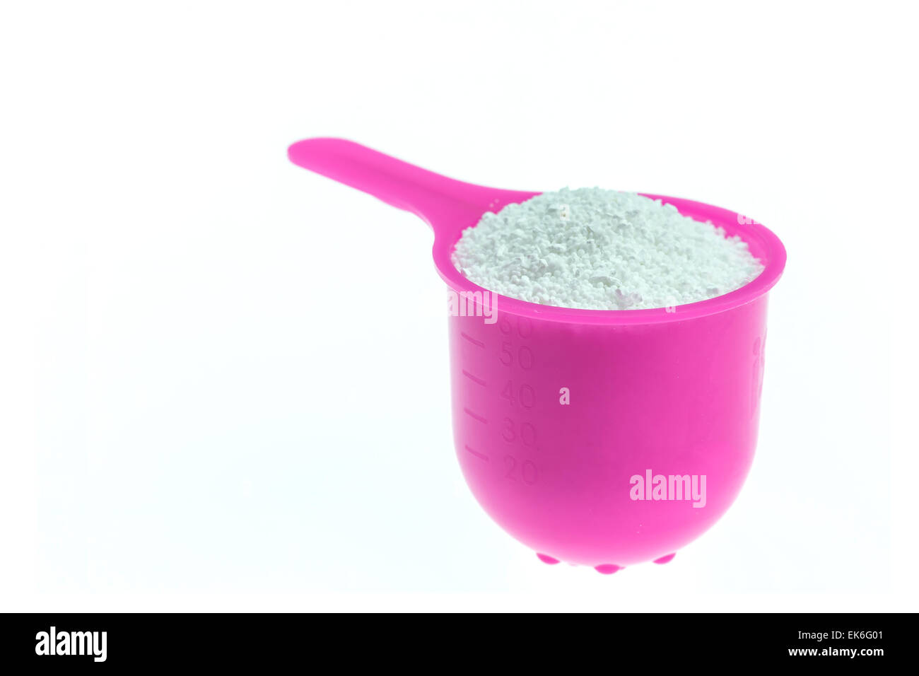 Spoon with Detergent isolated on white background Stock Photo - Alamy