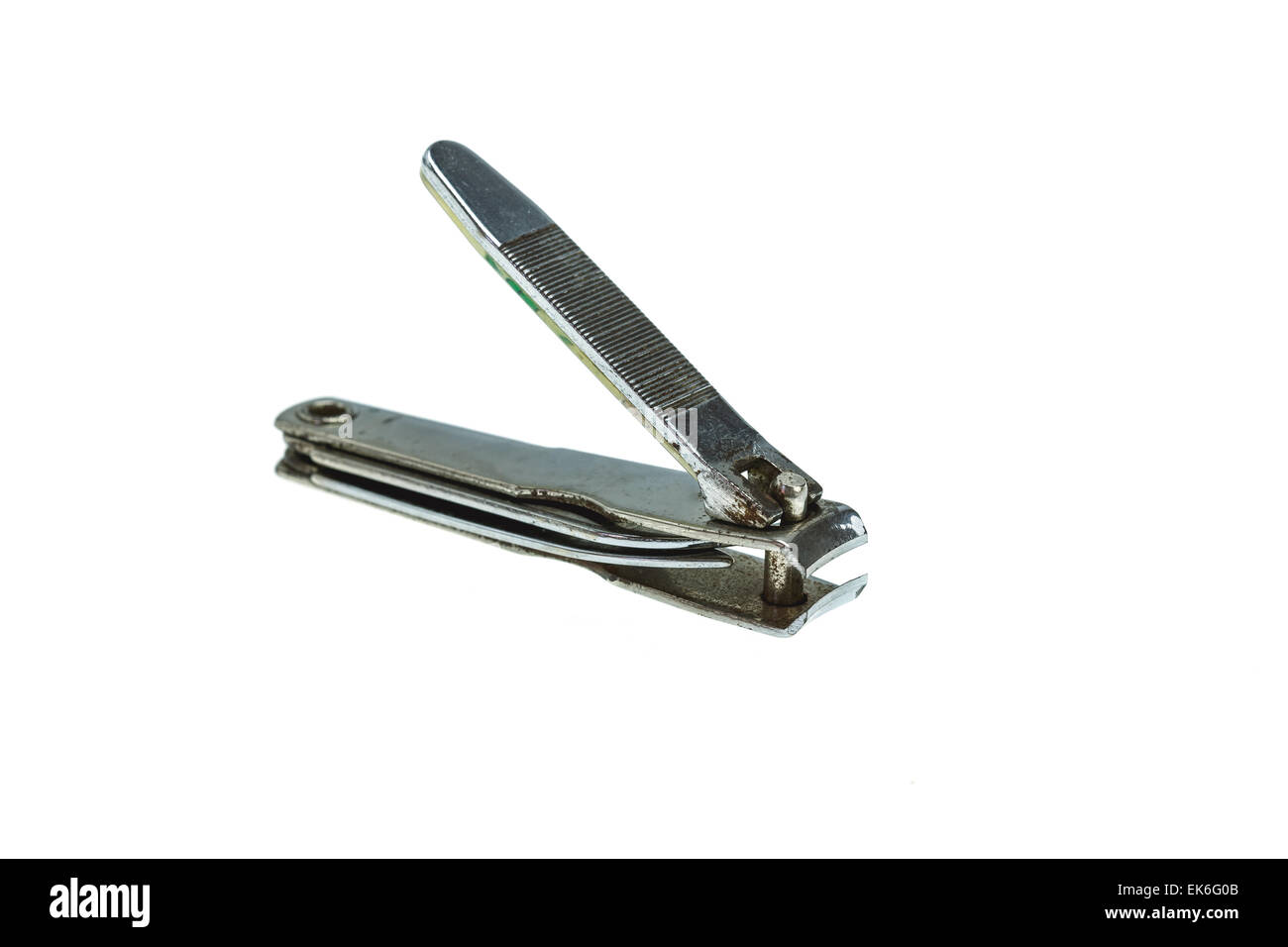 Old nail clipper isolated on white background Stock Photo - Alamy