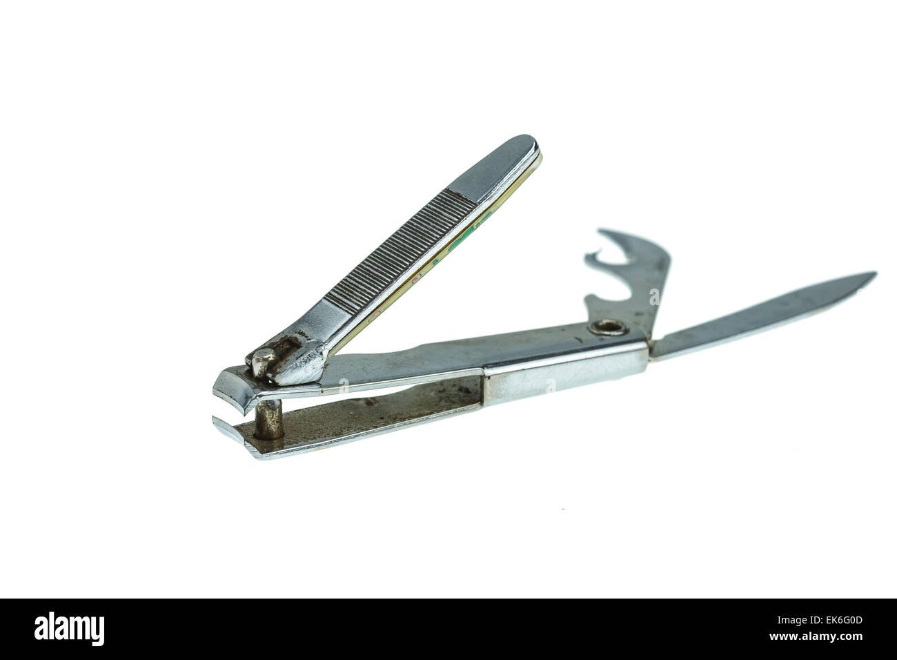 Old nail clipper isolated on white background Stock Photo - Alamy