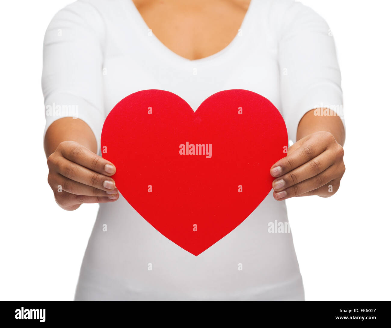 closeup of woman hands with heart Stock Photo - Alamy