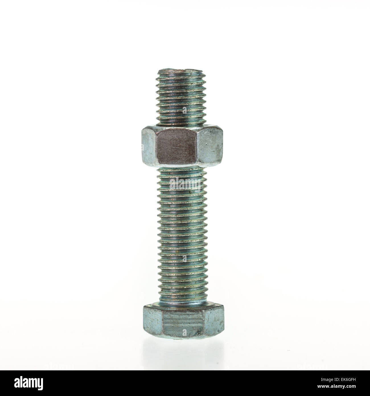 Bolt and nut isolated on white background Stock Photo - Alamy