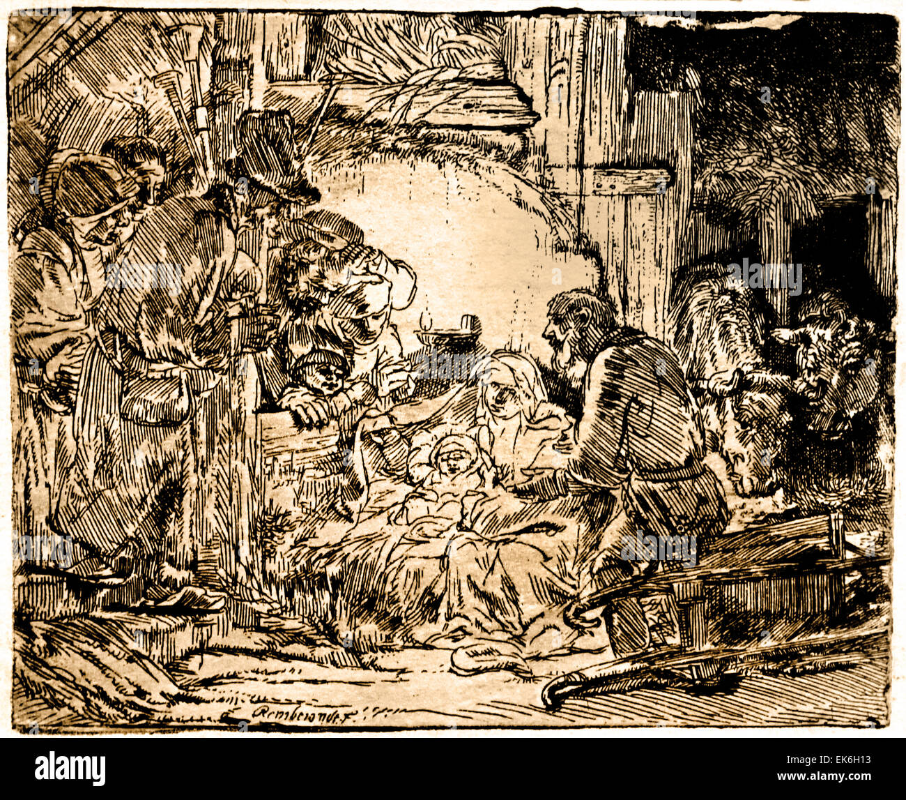 The Adoration of the Shepherds 1654 Rembrandt Harmenszoon van Rijn1606 ...