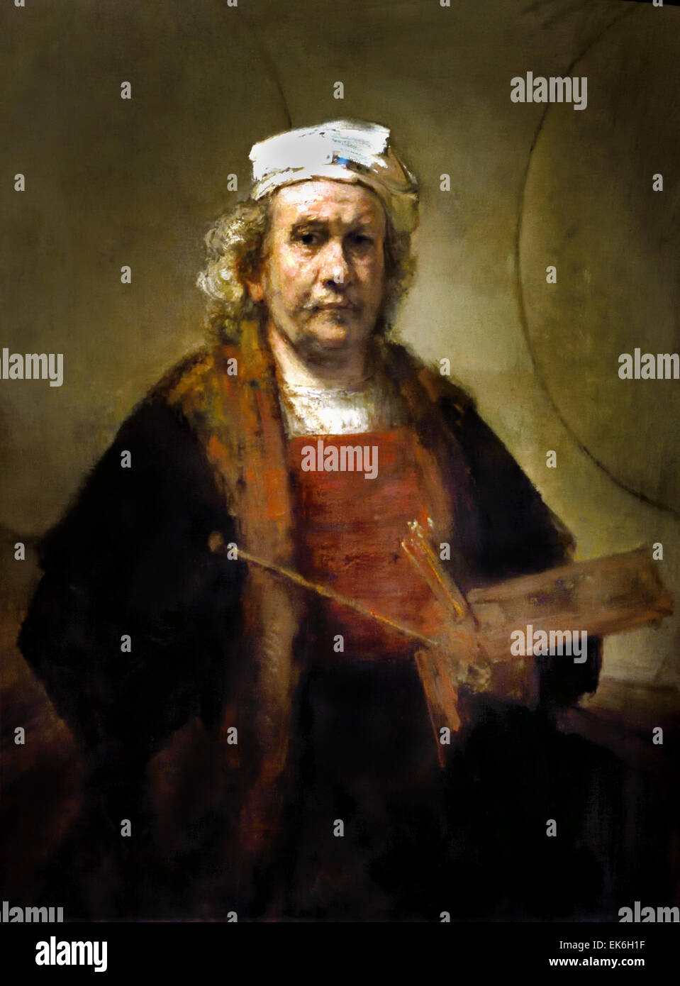 Self Portrait with Two Circles Rembrandt, painted c. 1659–60 Rembrandt ...
