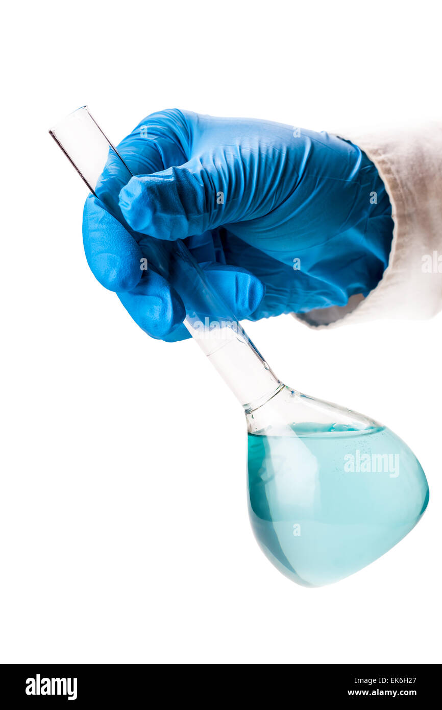 Chemical test tube hand Cut Out Stock Images & Pictures - Alamy