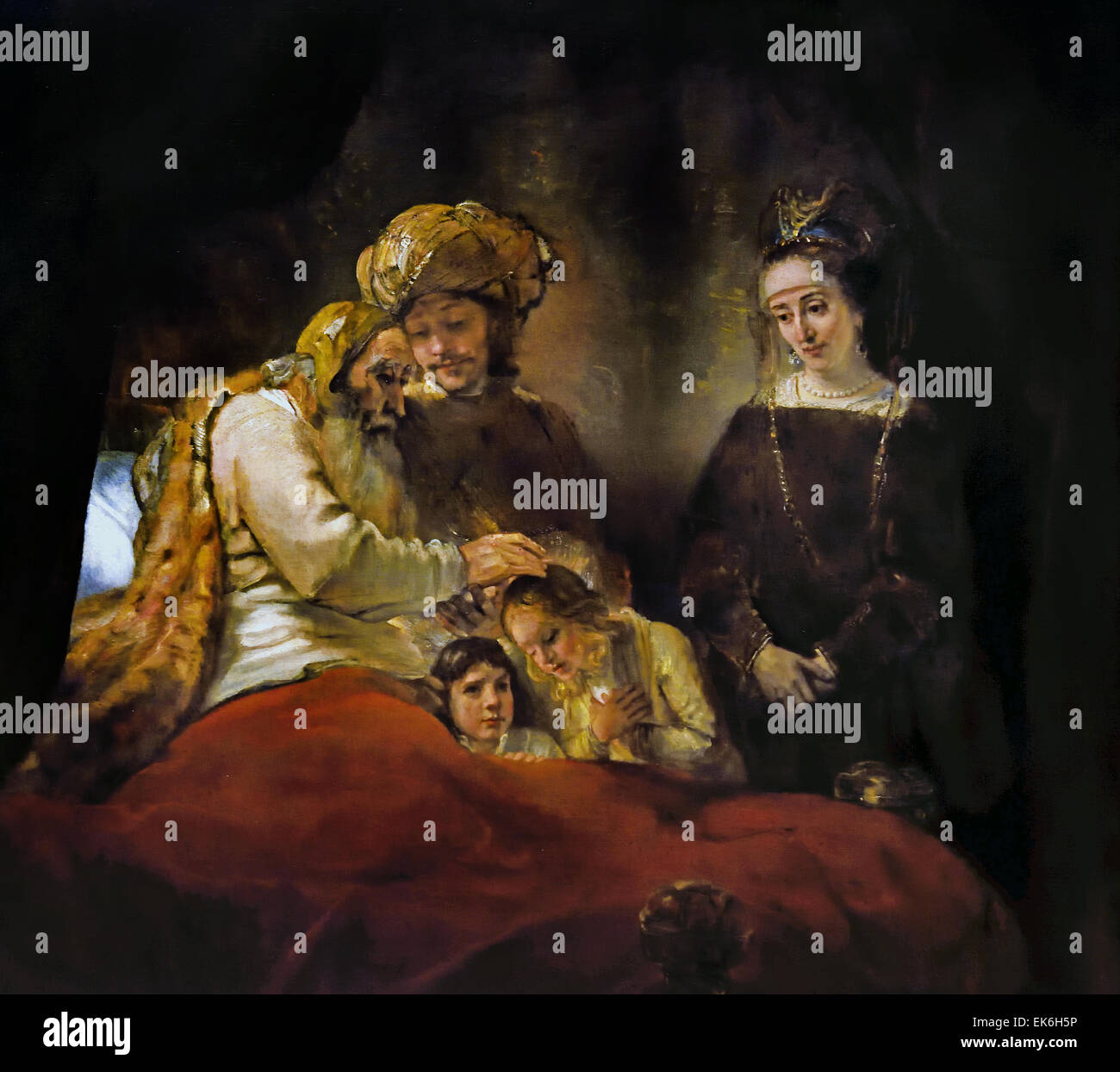 Rembrandt Jacob Blessing The Sons Of Joseph