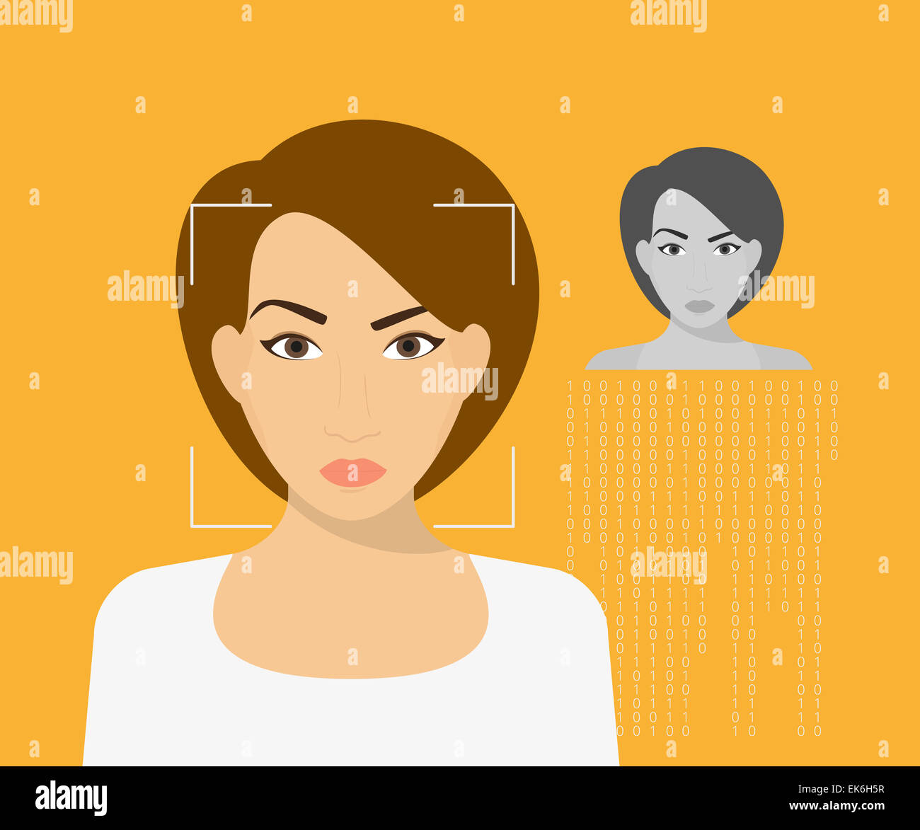 Face features vector hi-res stock photography and images - Alamy