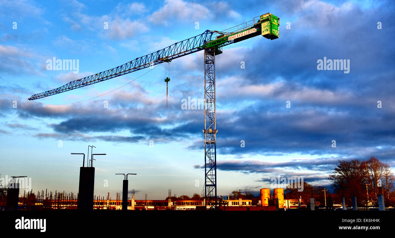 A crane on a building site hi-res stock photography and images - Alamy