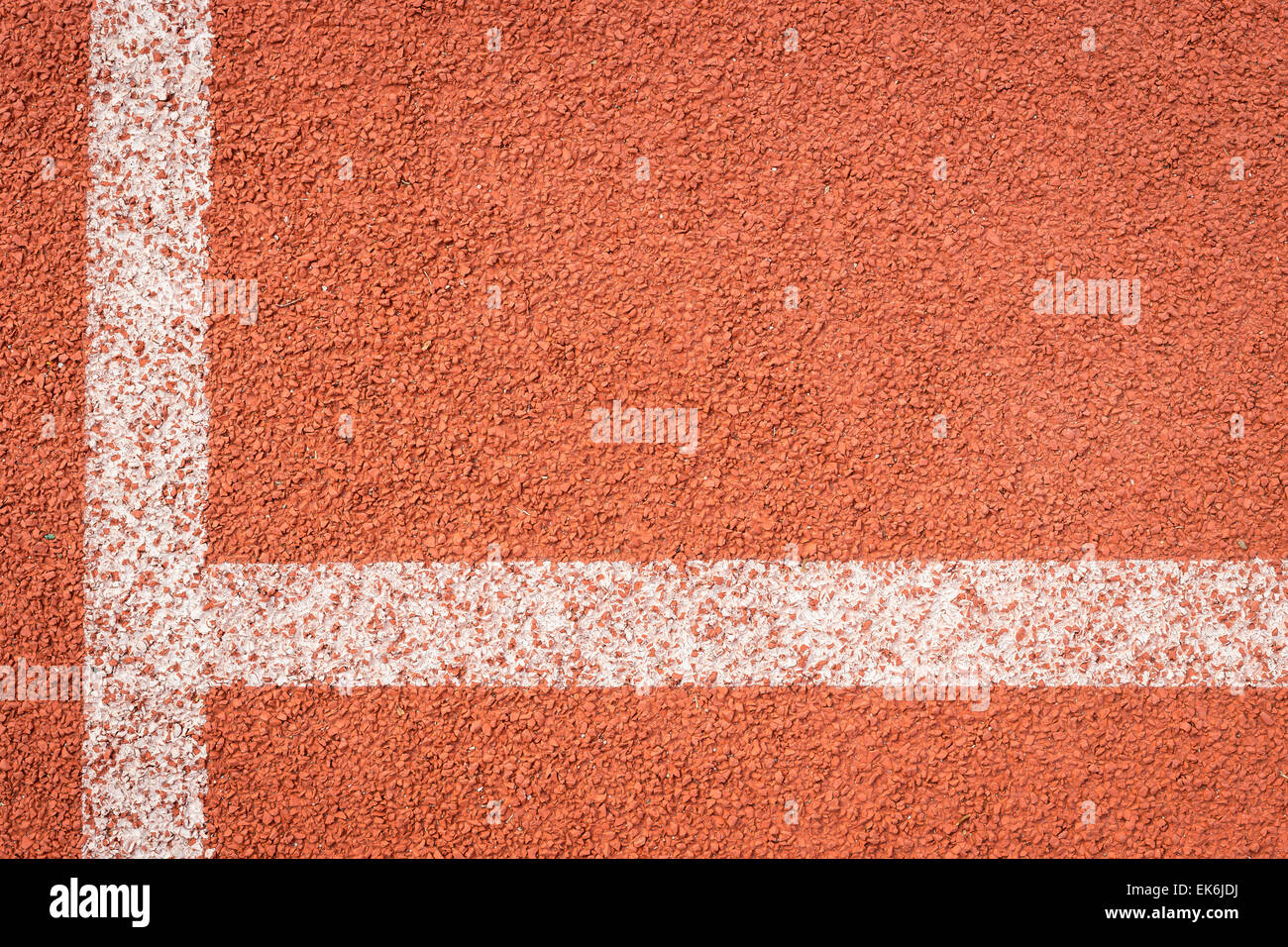 Running track with white stripe for athletics Stock Photo - Alamy