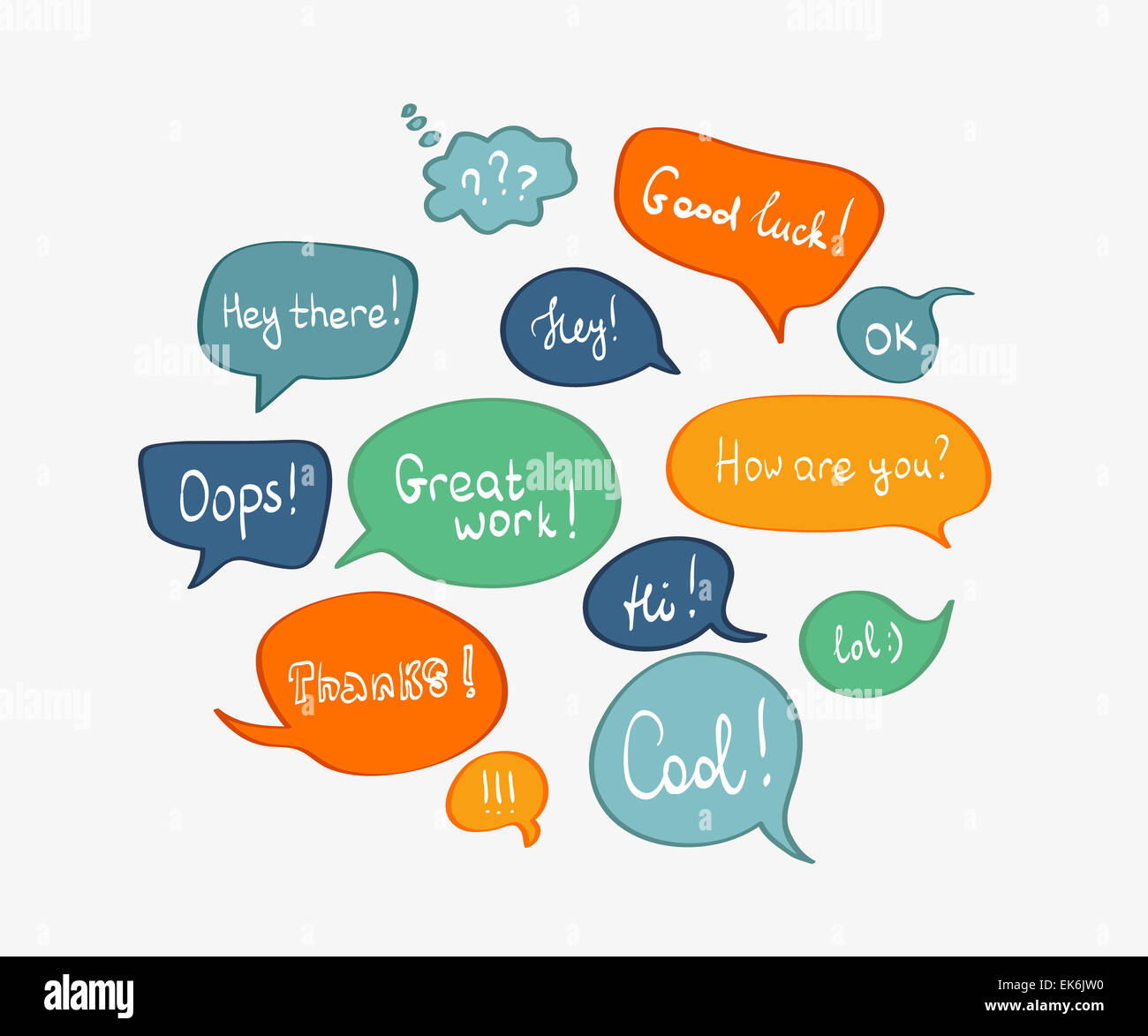 Cool speech bubble text Cut Out Stock Images & Pictures - Alamy