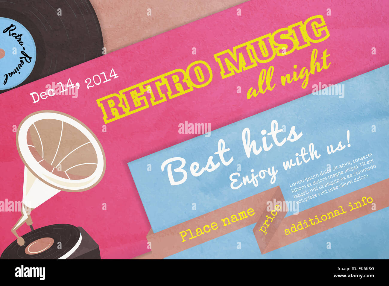 Retro music poster Stock Photo - Alamy