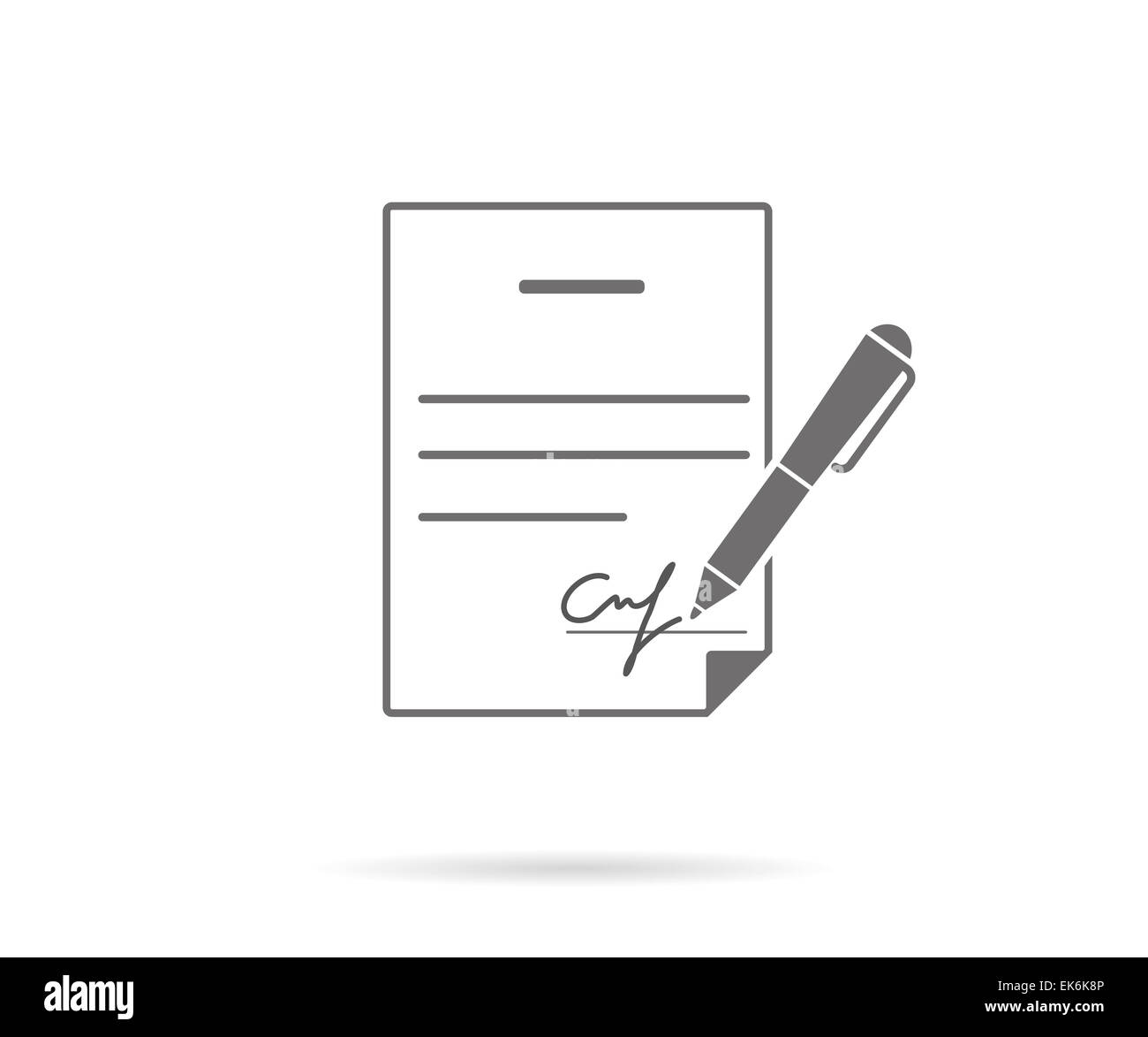 Business contract with signature Stock Photo - Alamy
