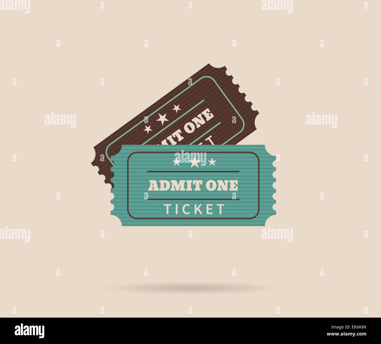 Two retro tickets Stock Photo - Alamy