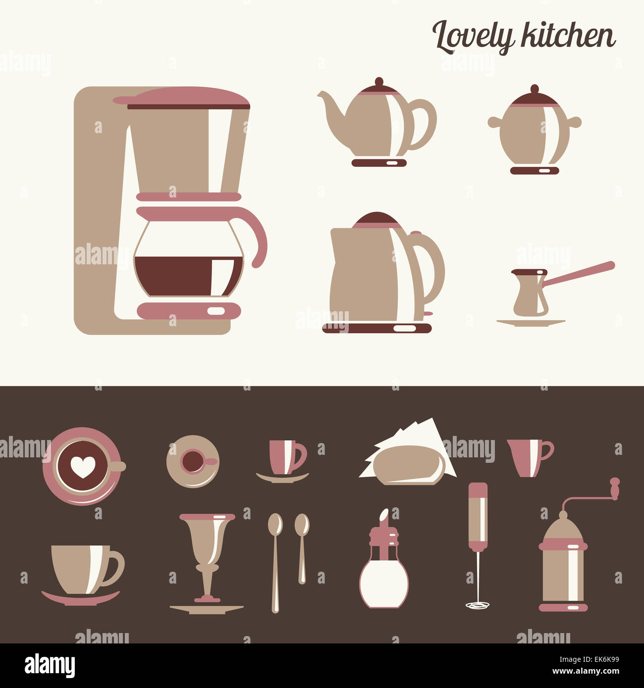 Kitchen utensil for coffee and tea Stock Photo - Alamy