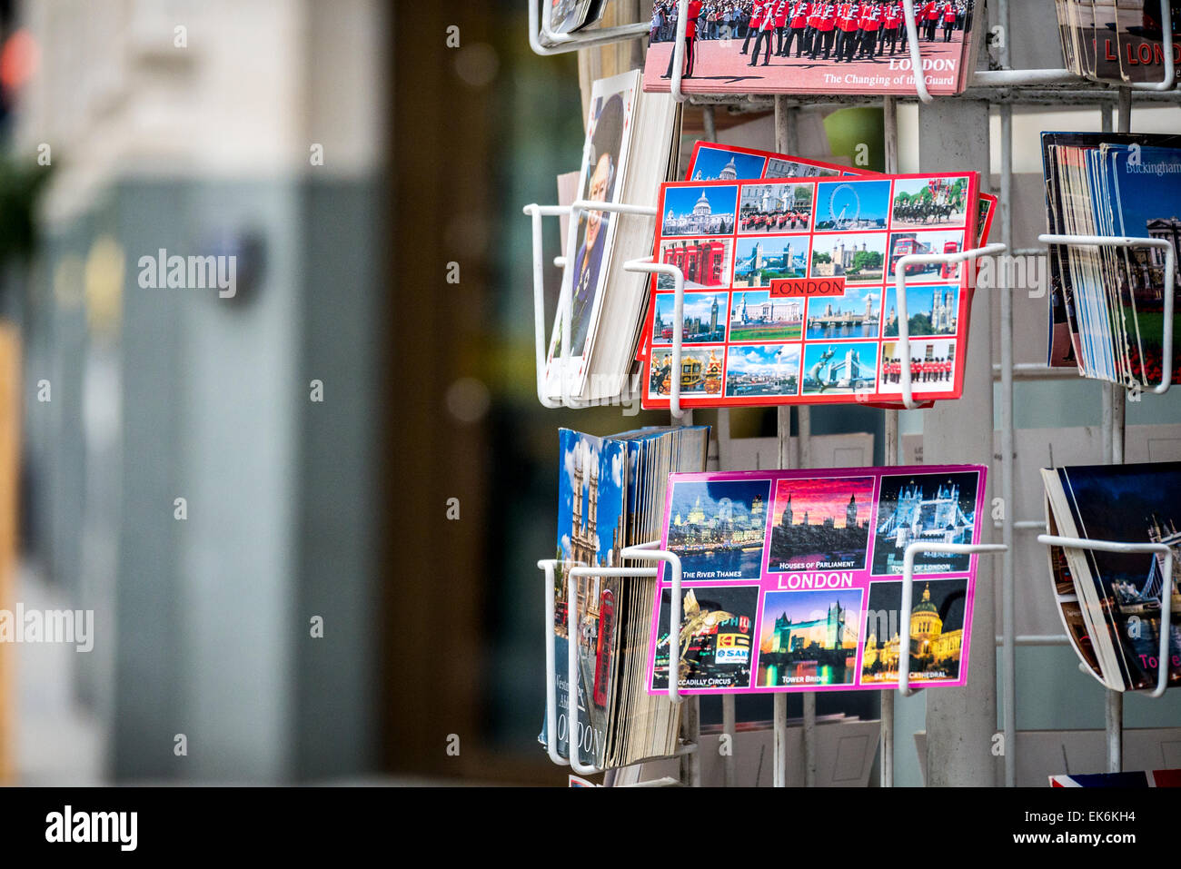 Postcards for sale on Rack Outside Shop Stock Photo - Alamy