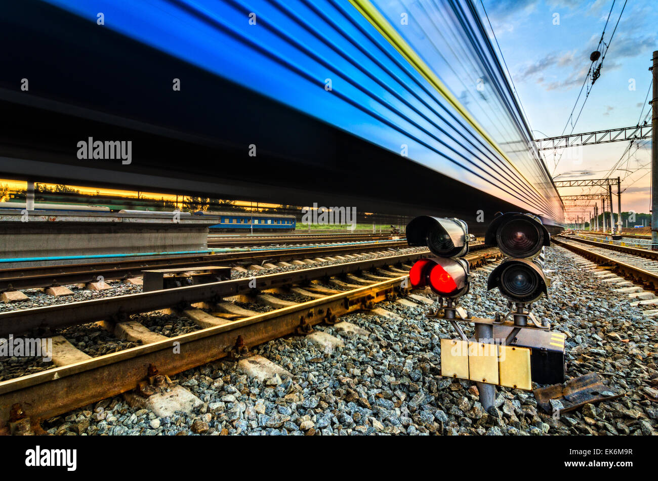 High speed train with motion blur hi-res stock photography and images ...