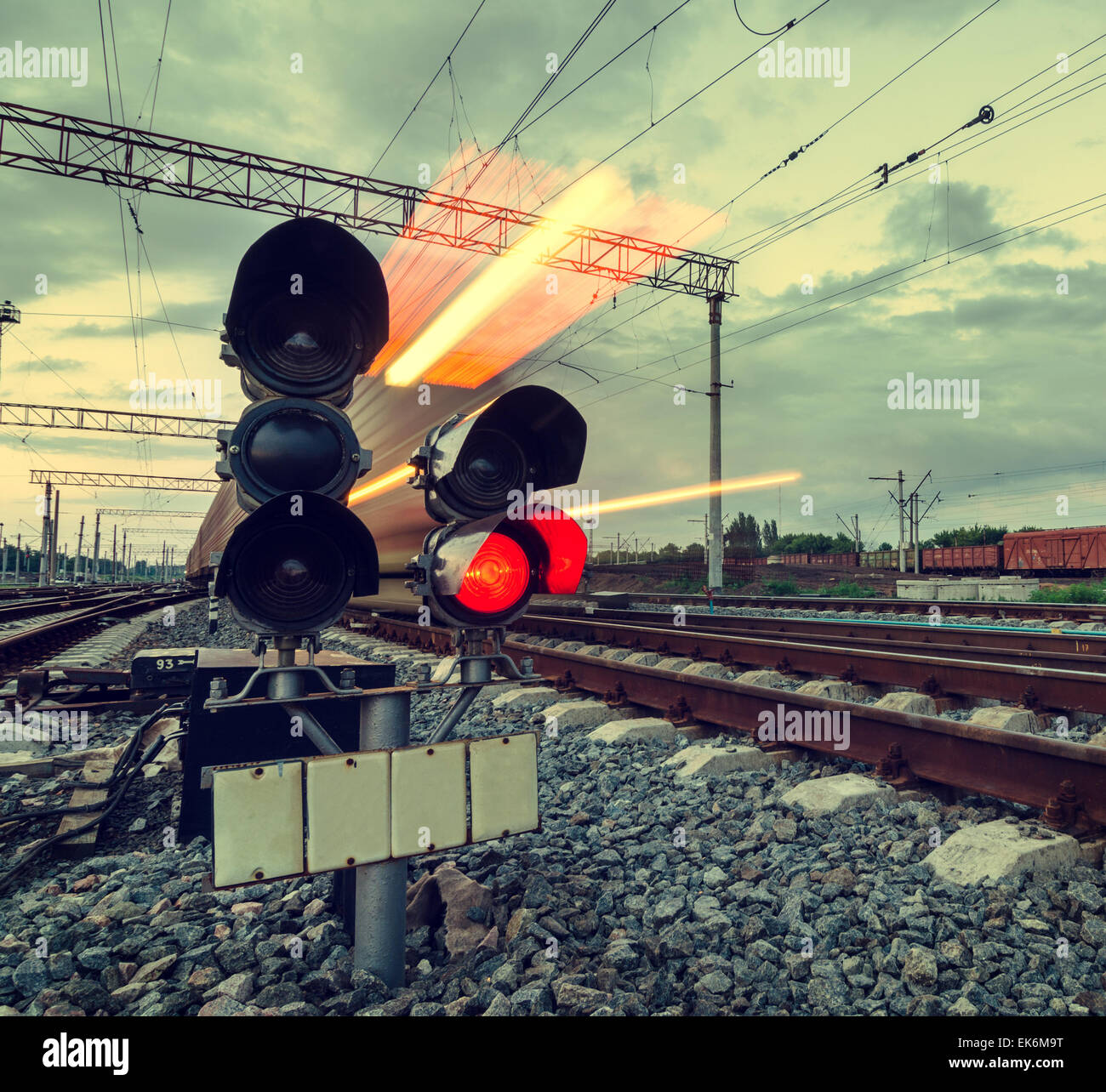 High speed train with motion blur hi-res stock photography and images ...