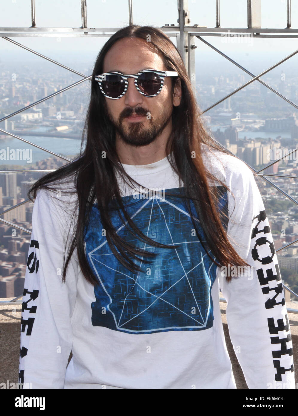 Grammy-nominated producer and DJ Steve Aoki at the Empire State ...