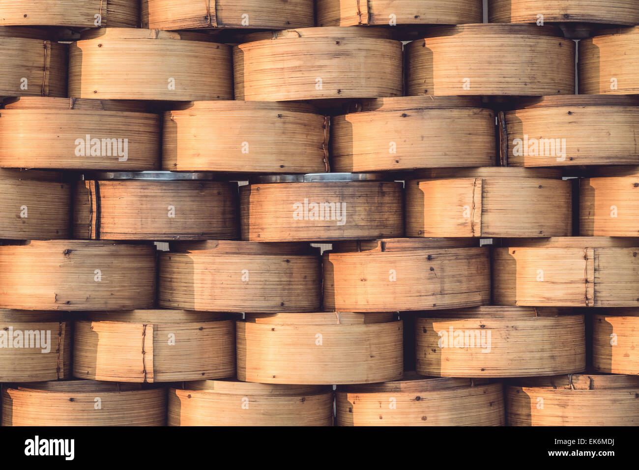 Stack of Chinese Bamboo Steamer for Steaming Chinese Food Stock Photo ...