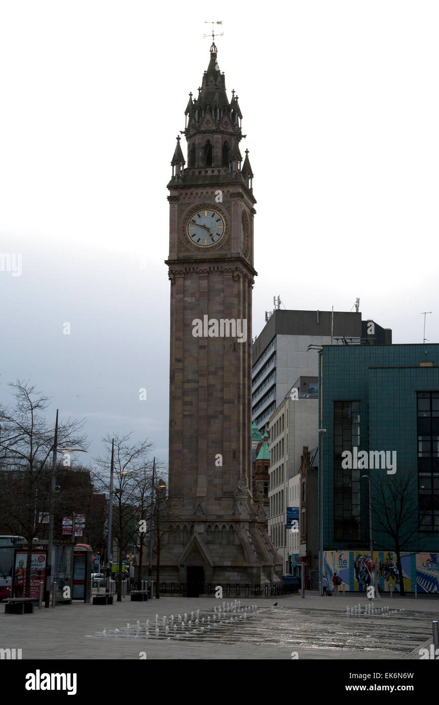 The Albert Memorial Clock tower Queen's Square in Belfast, Northern ...