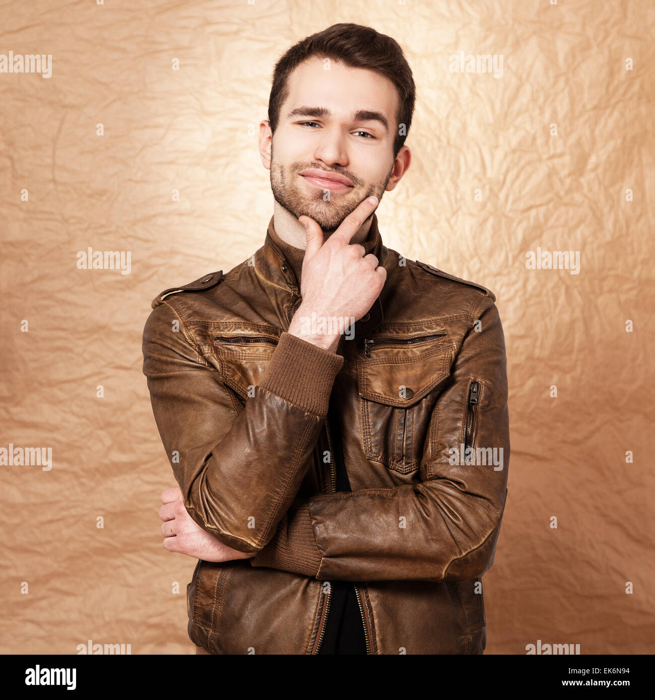 Studio portrait of a young man Stock Photo - Alamy