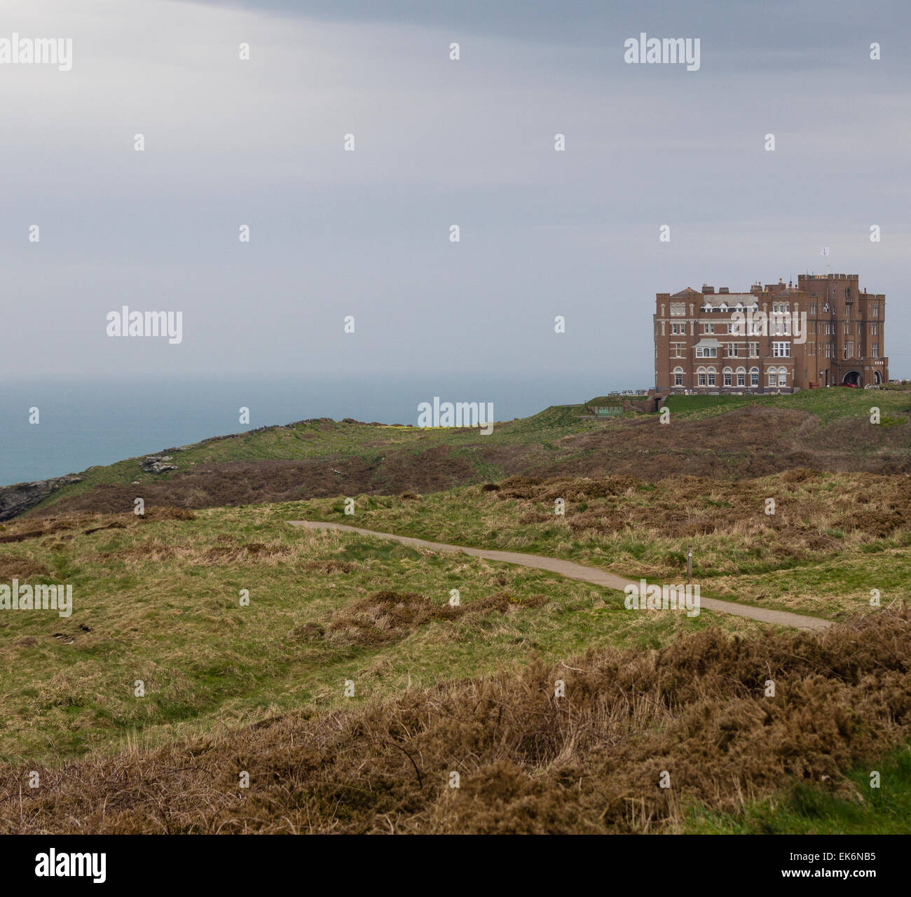 Camelot Castle Hotel on the cliff tops near Tintagel Stock Photo - Alamy