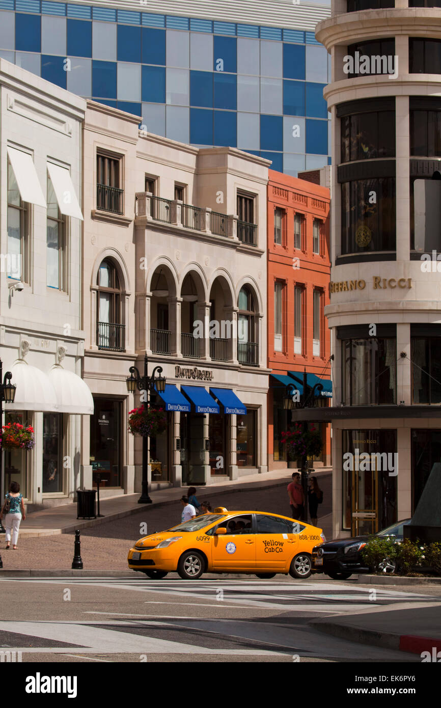 Two Rodeo Drive shopping center, Beverly Hills, Los Angeles, California ...