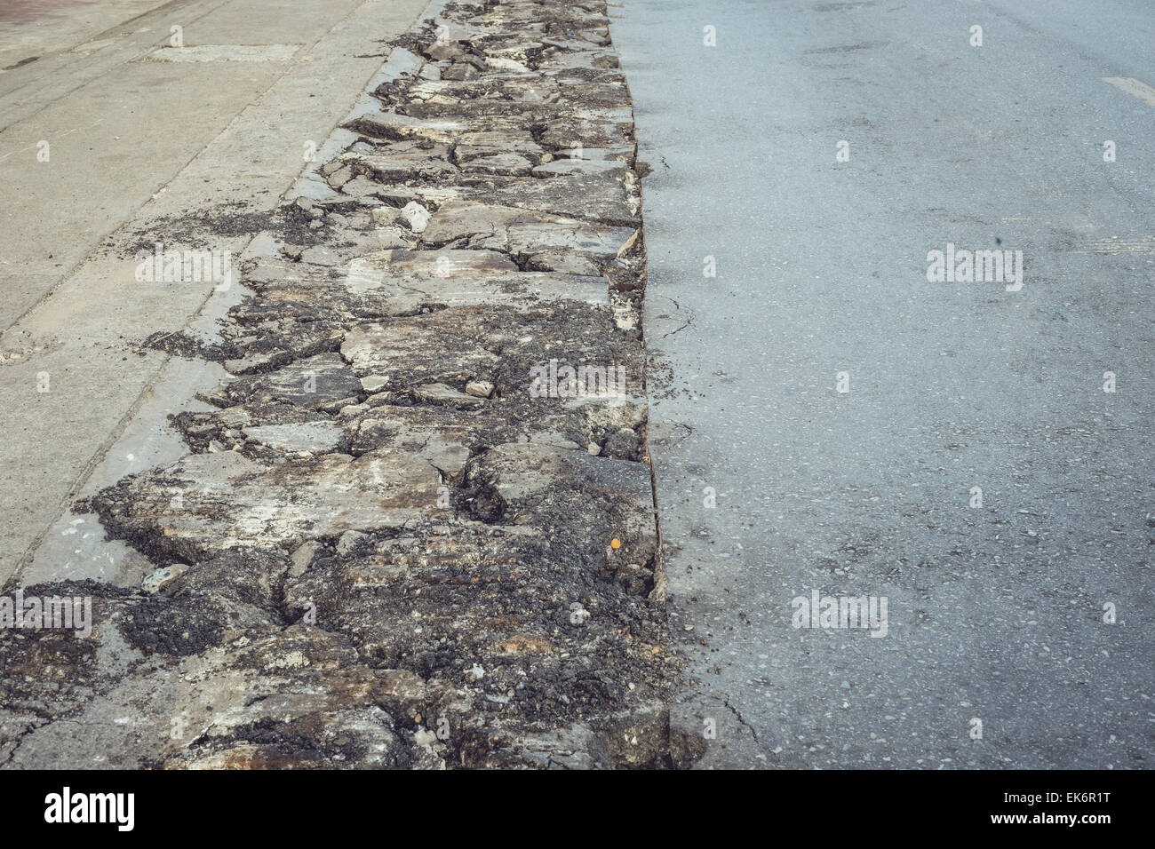 Public Asphalt road under repair Stock Photo - Alamy