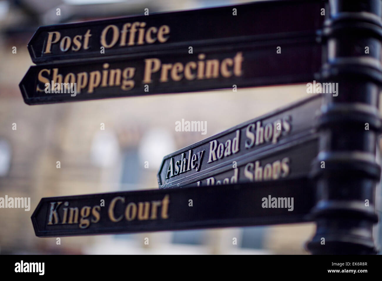 Altrincham metal destination sign Stock Photo - Alamy