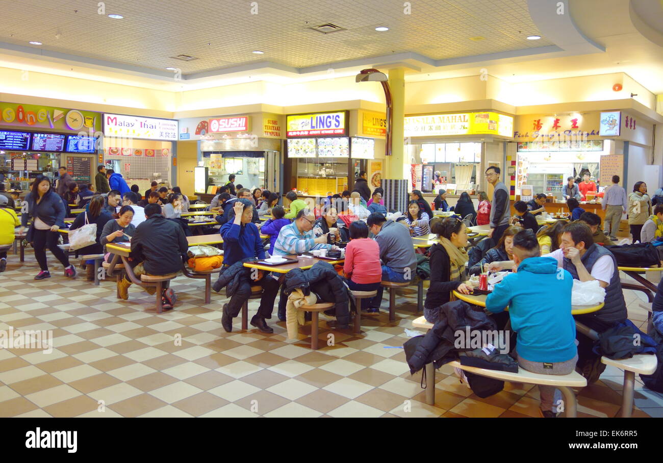 People eating in a food court in Toronto, Canada Stock Photo - Alamy