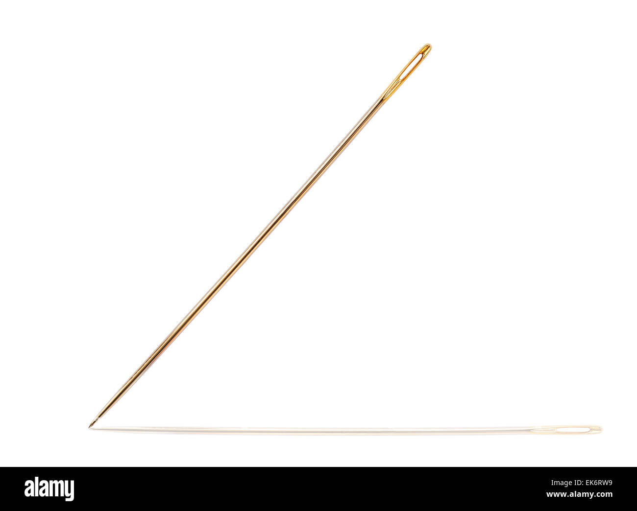 Close up sewing needle on white background Stock Photo - Alamy