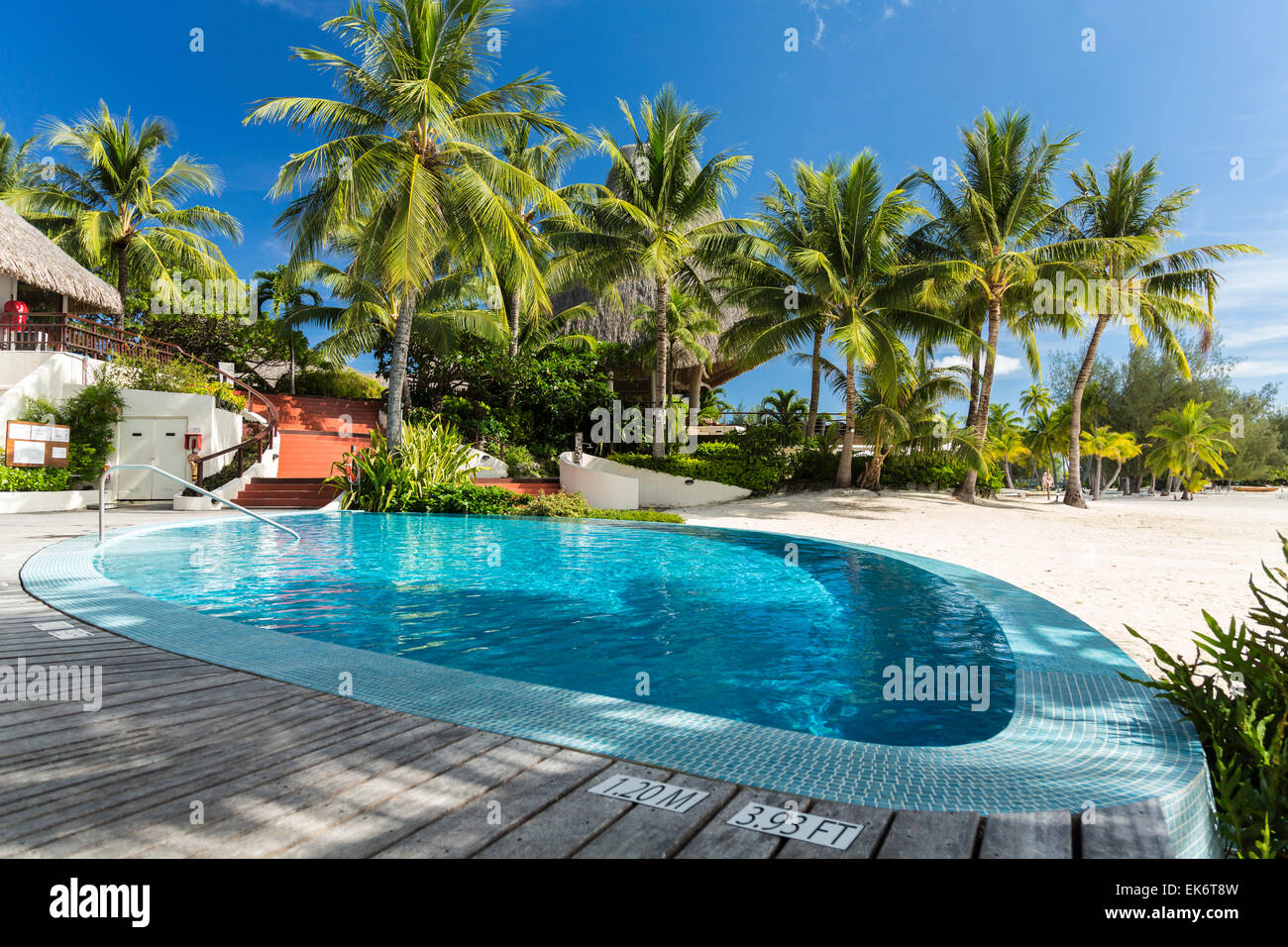 Infinity pool at a beach resort in Bora Bora Stock Photo - Alamy