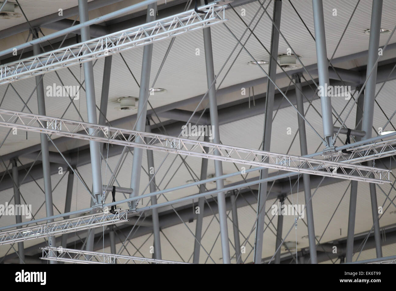 elements of the building structure under the roof of the building Stock ...
