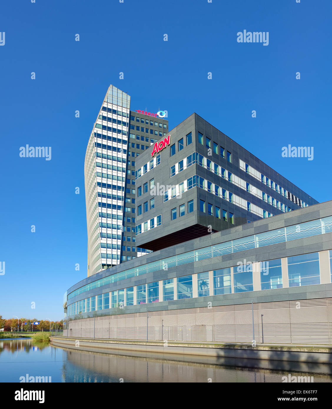 modern office building in Zwolle, netherlands. Zwolle is the capital of ...